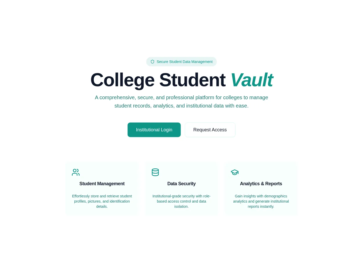 College Student Vault