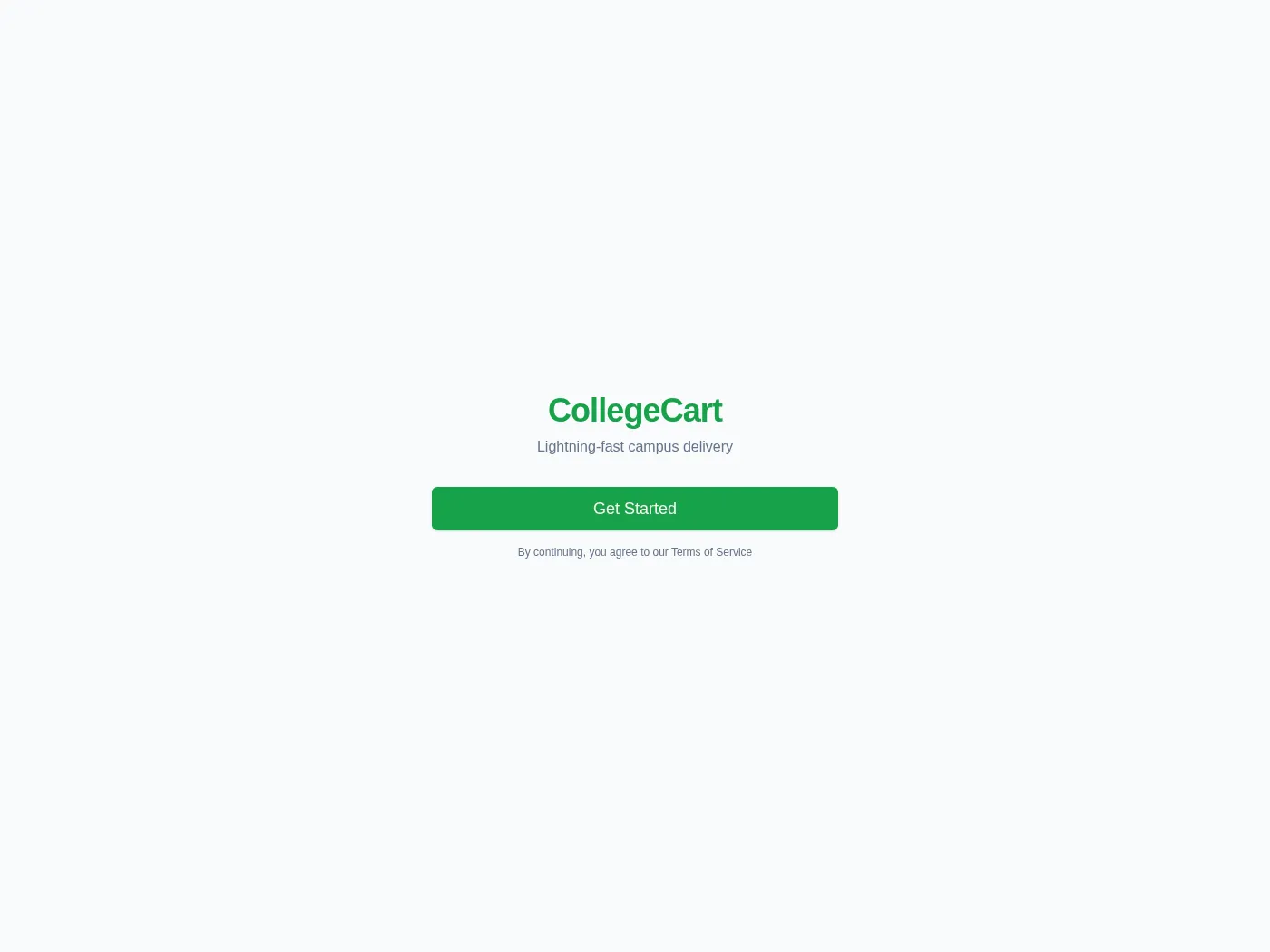 CollegeCart Delivery Platform