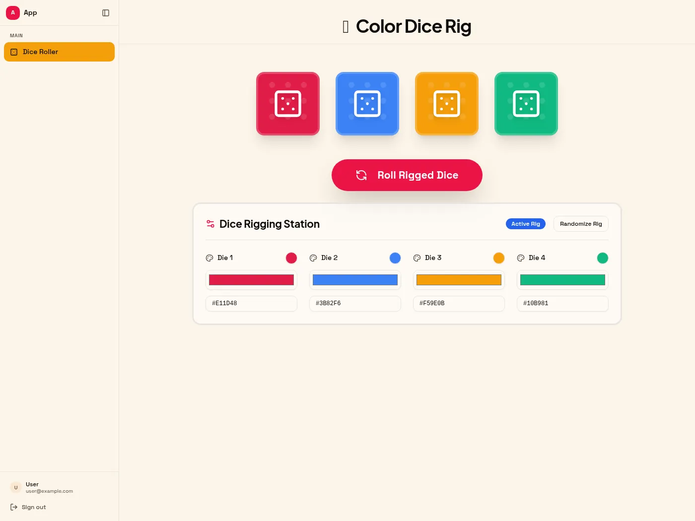 Color Dice Rig