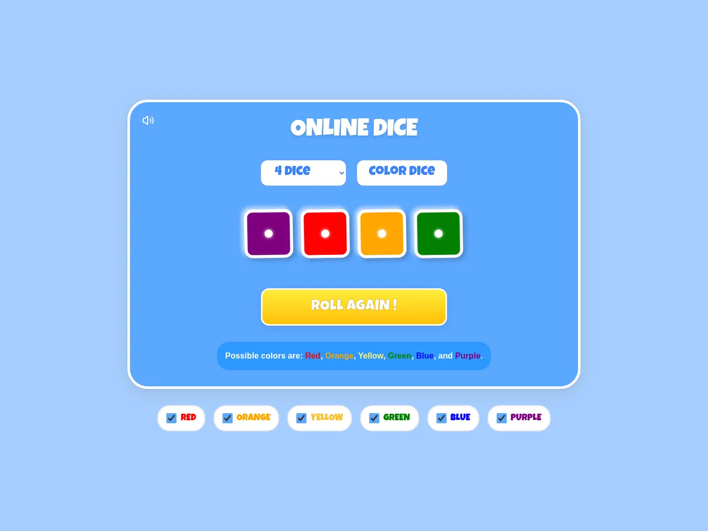 Color Dice Roller