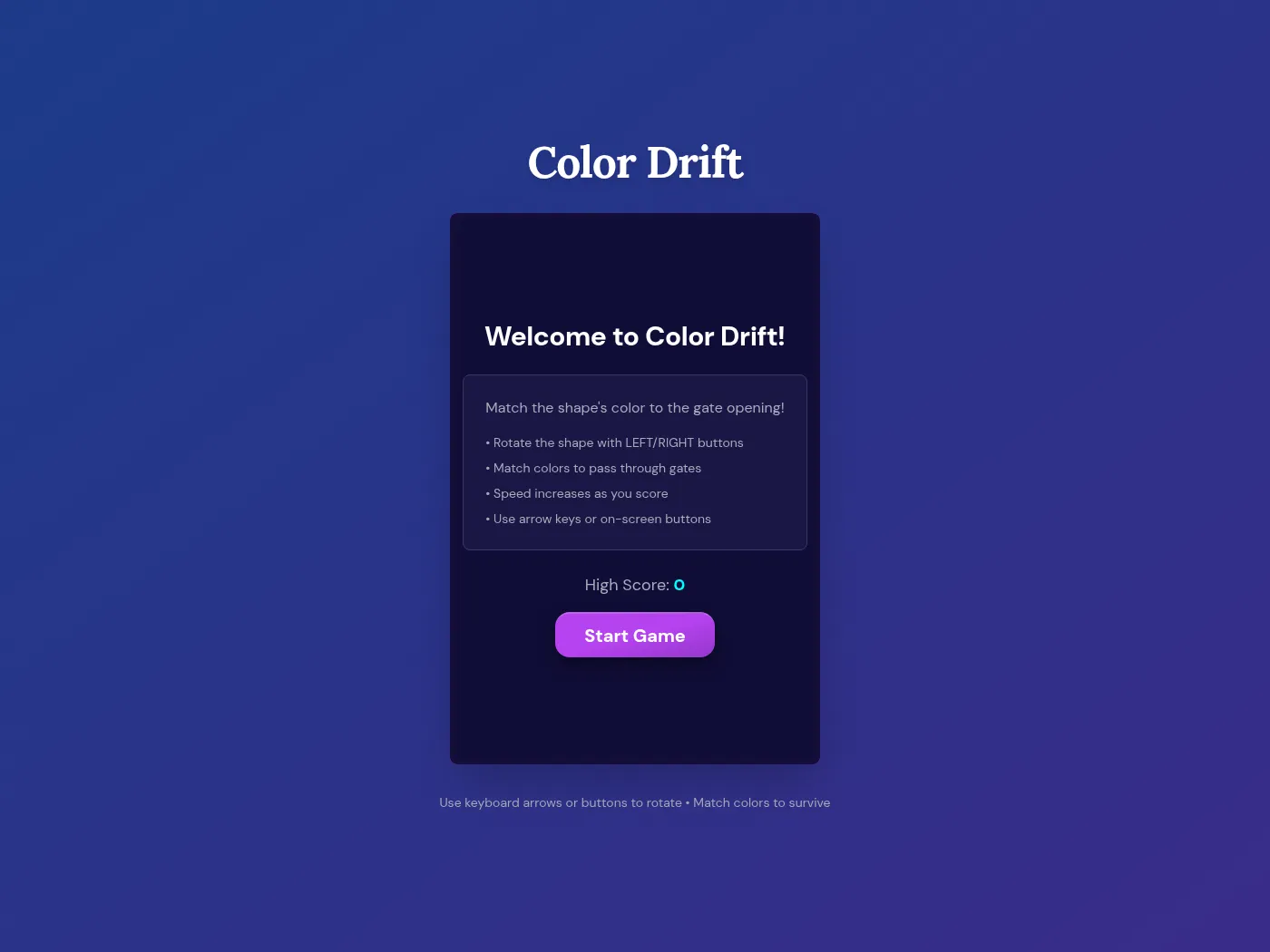 Color Drift Arcade