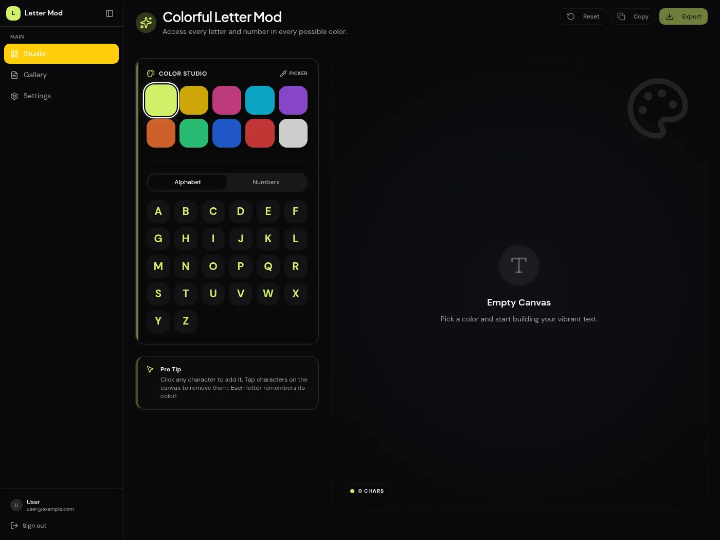 Colorful Letter Mod