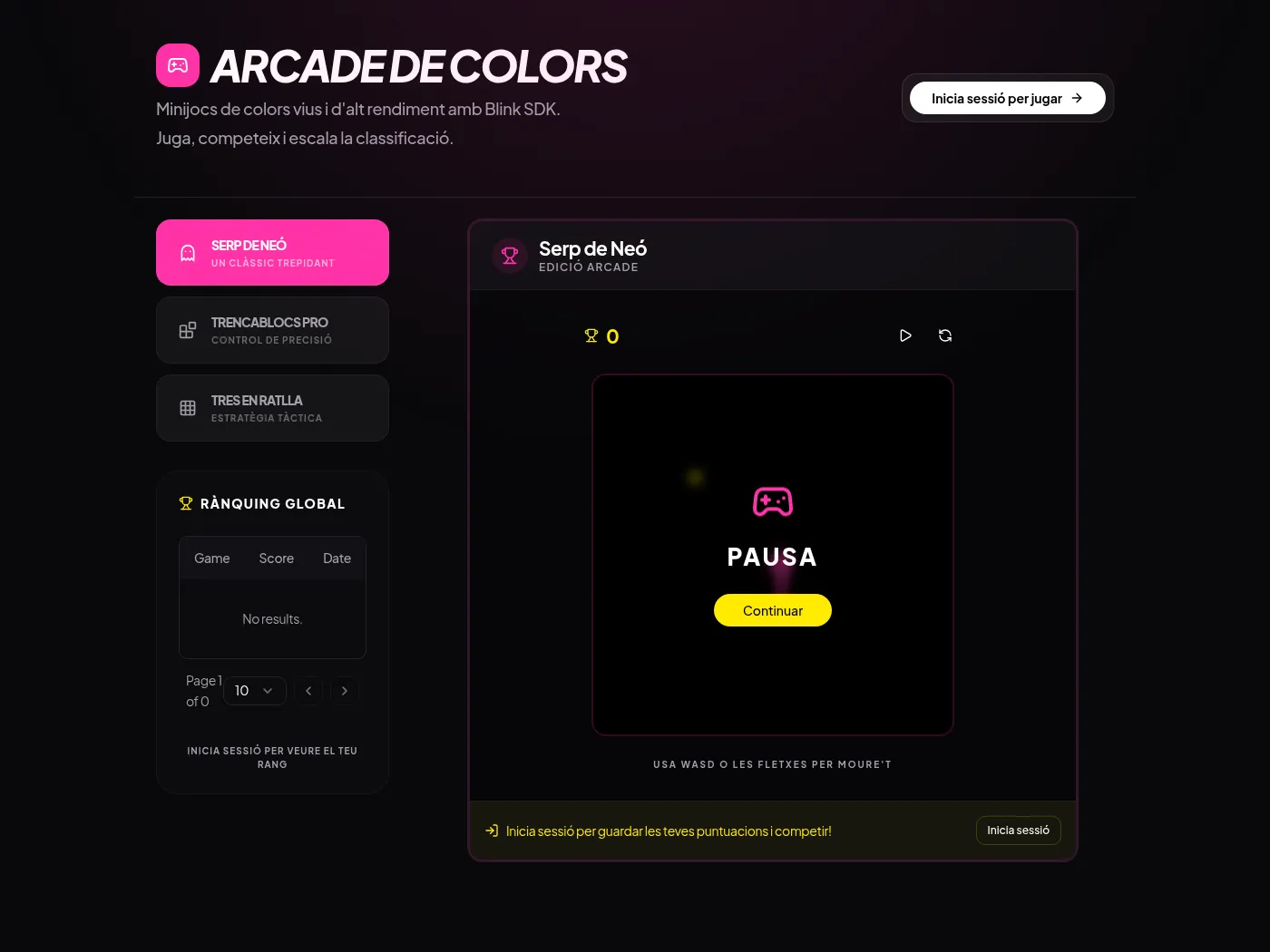 Colorful MiniGames Web