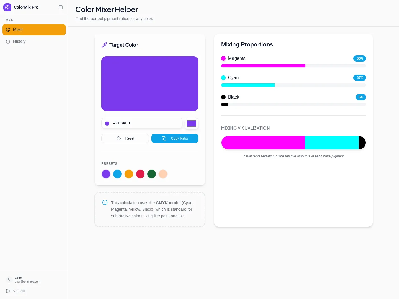 Color Mixer Helper
