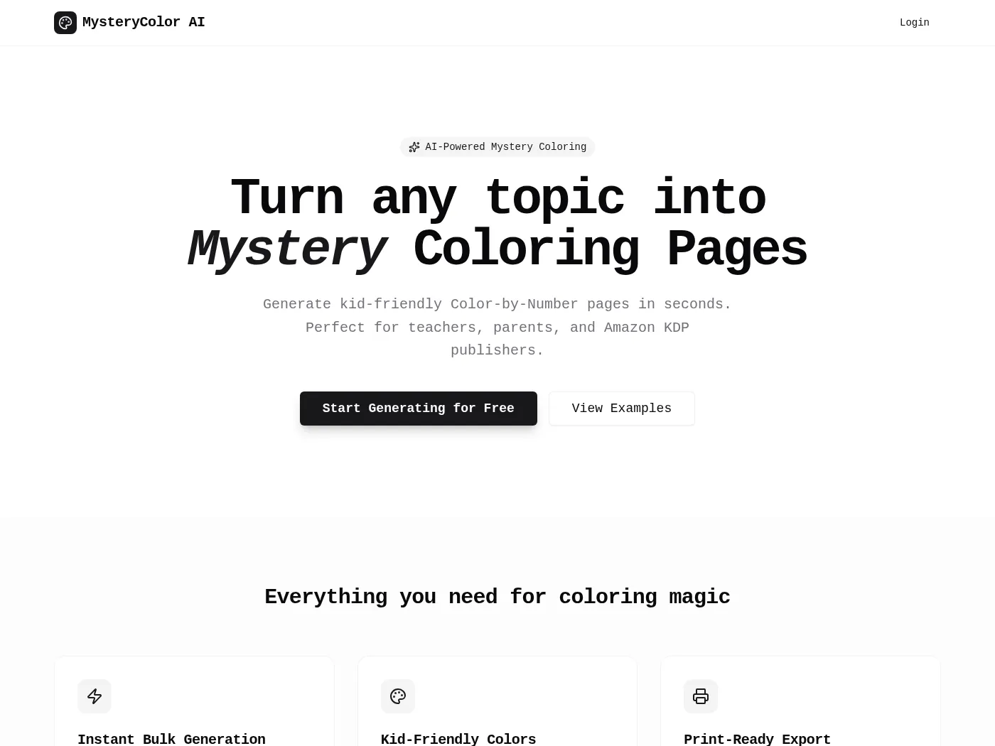 Mystery Color AI