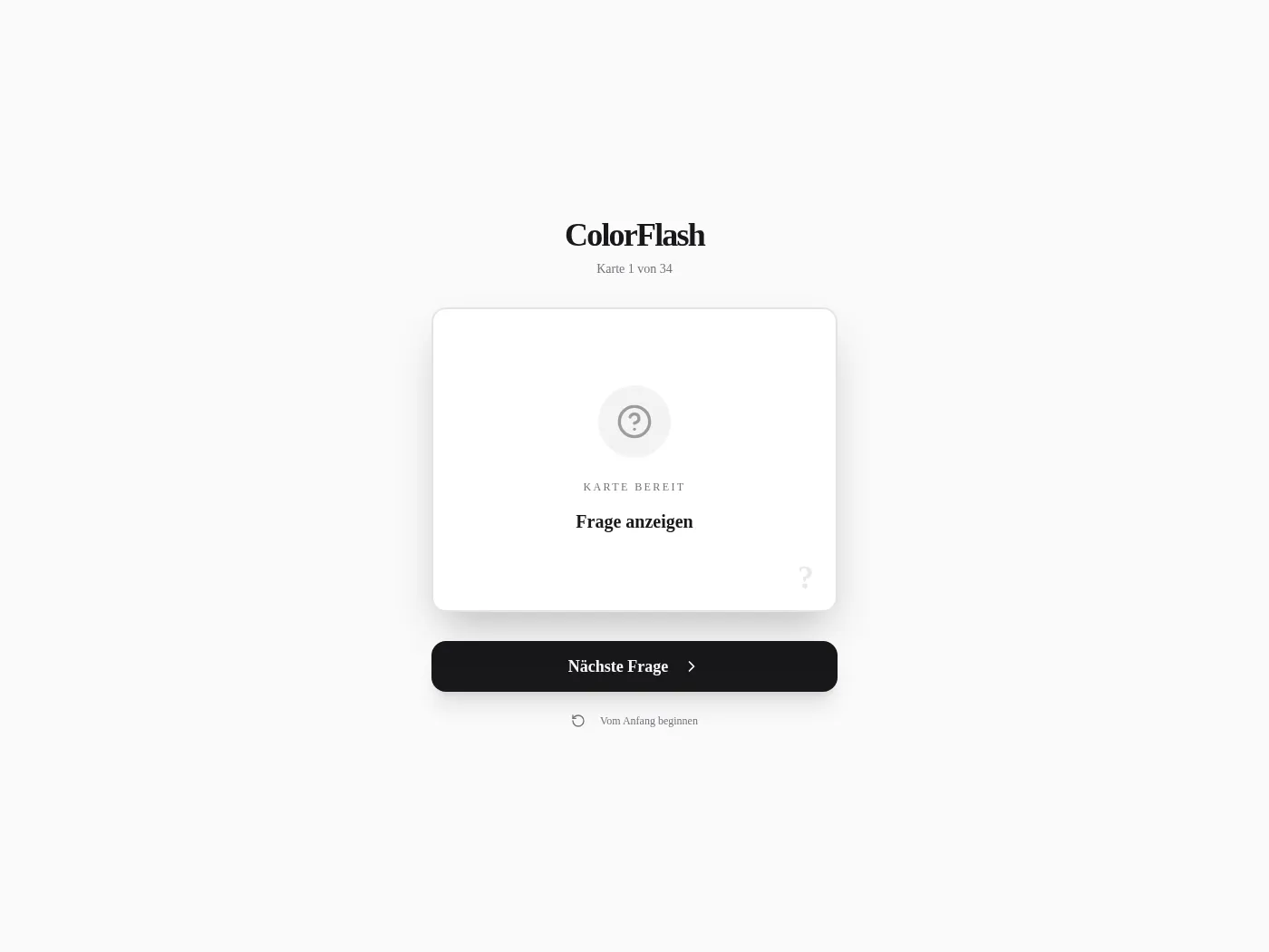 ColorFlash Cards