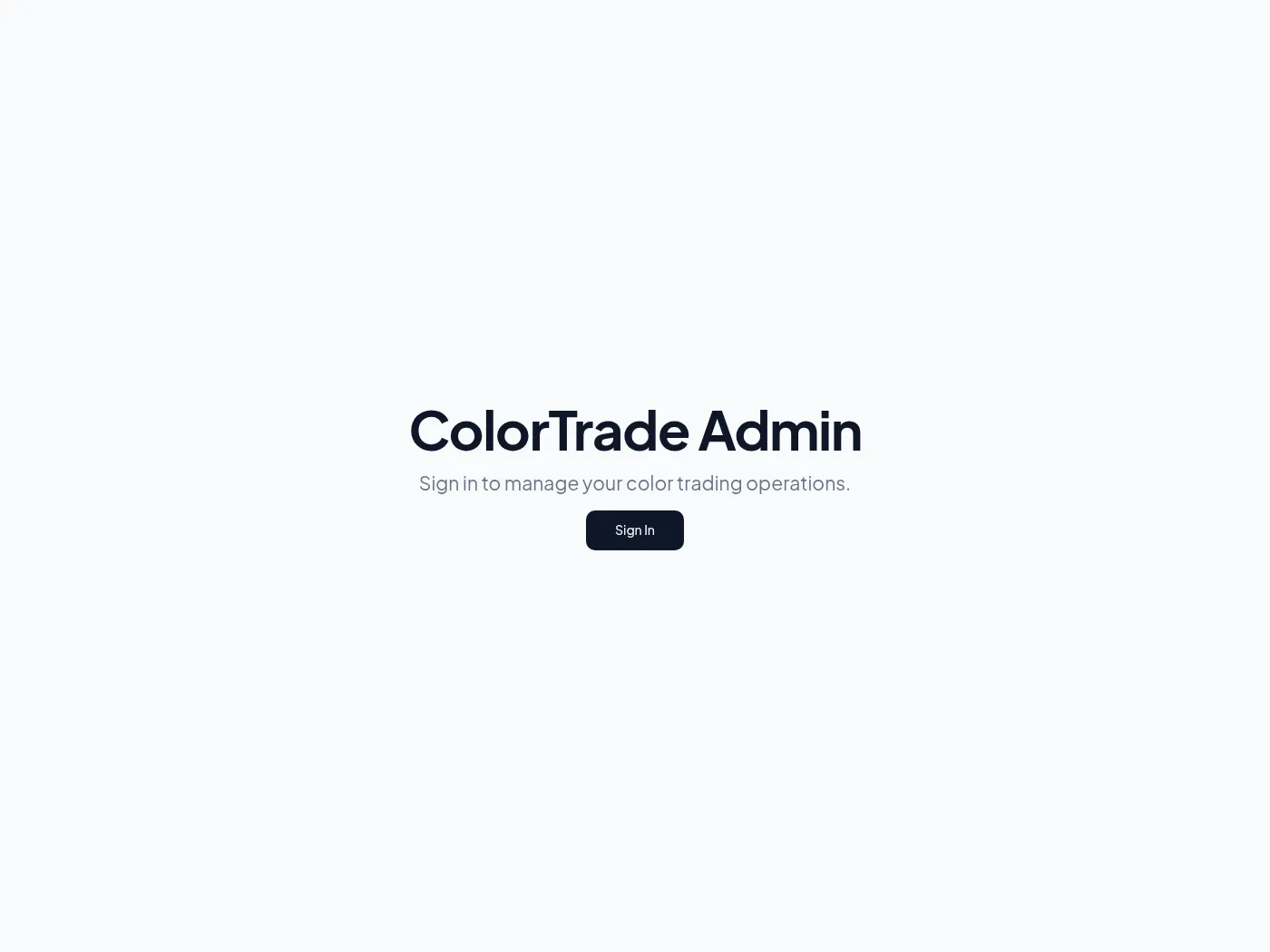 ColorTrade Admin Panel