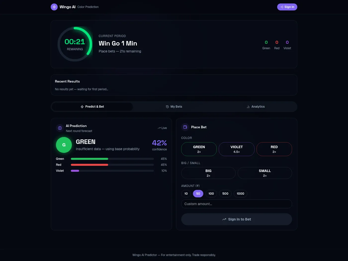 ColorTrade AI Predictor