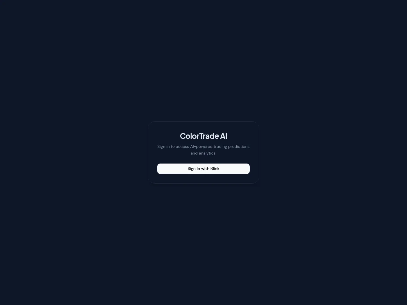 ColorTrade AI Predictor