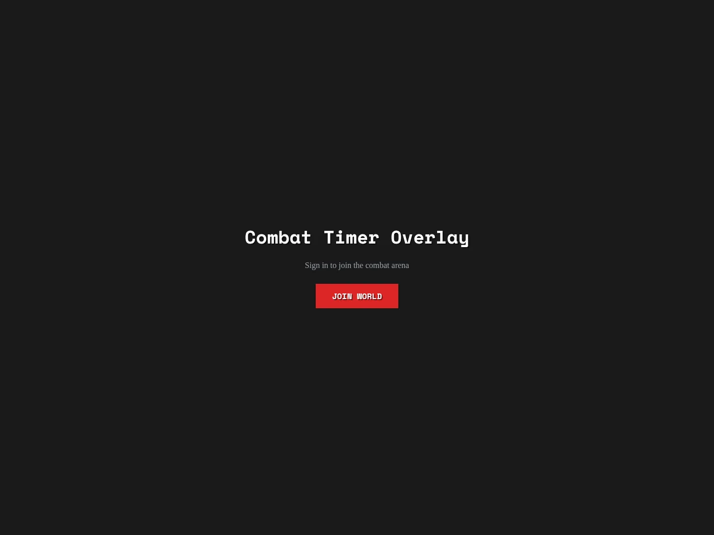 Combat Timer Overlay