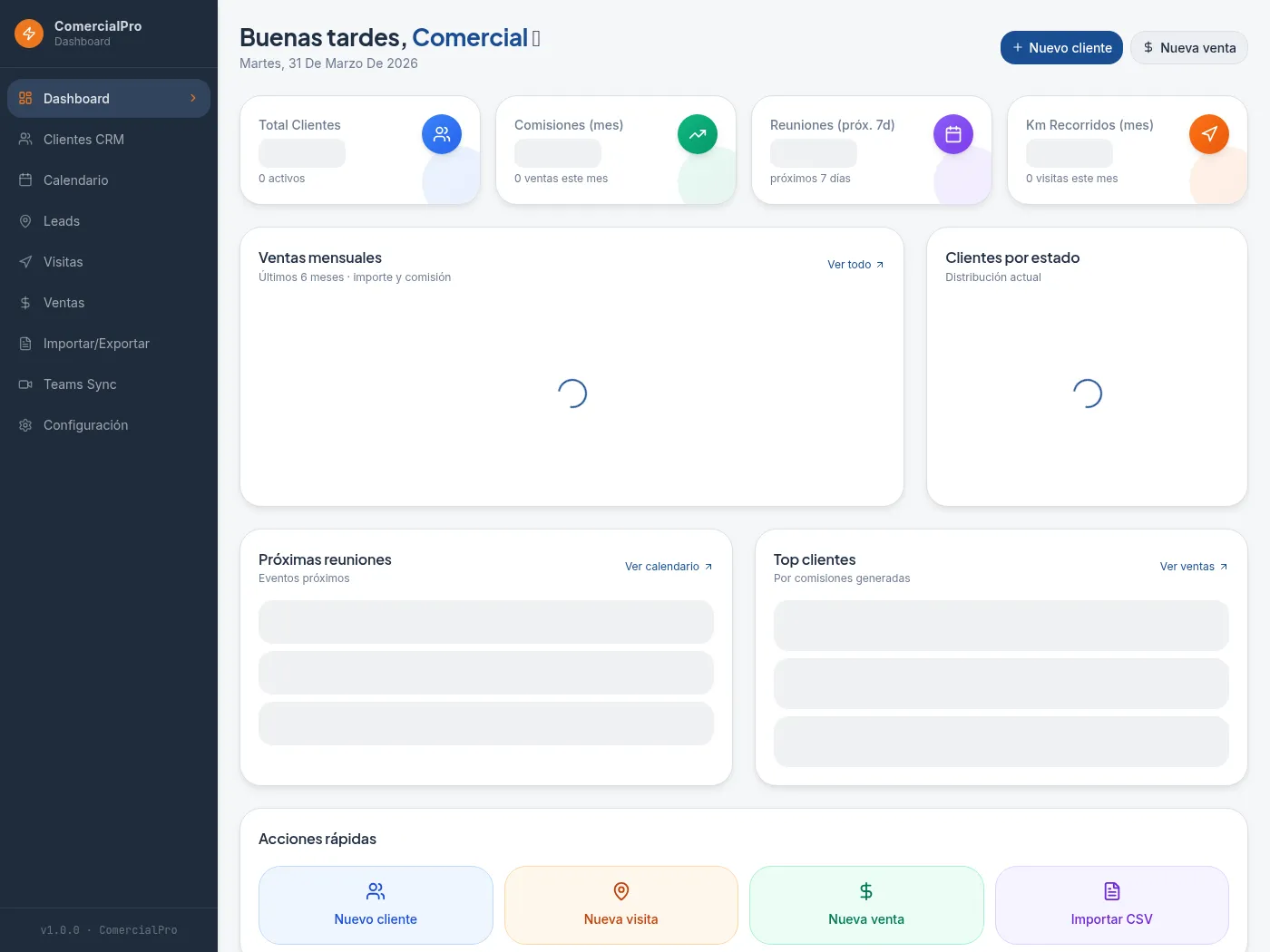 ComercialPro Dashboard