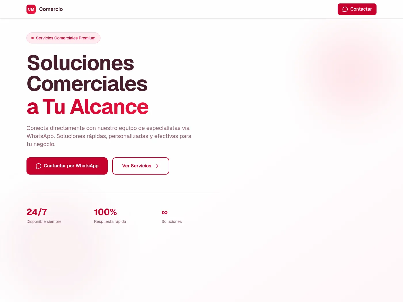 Comercio WhatsApp Landing