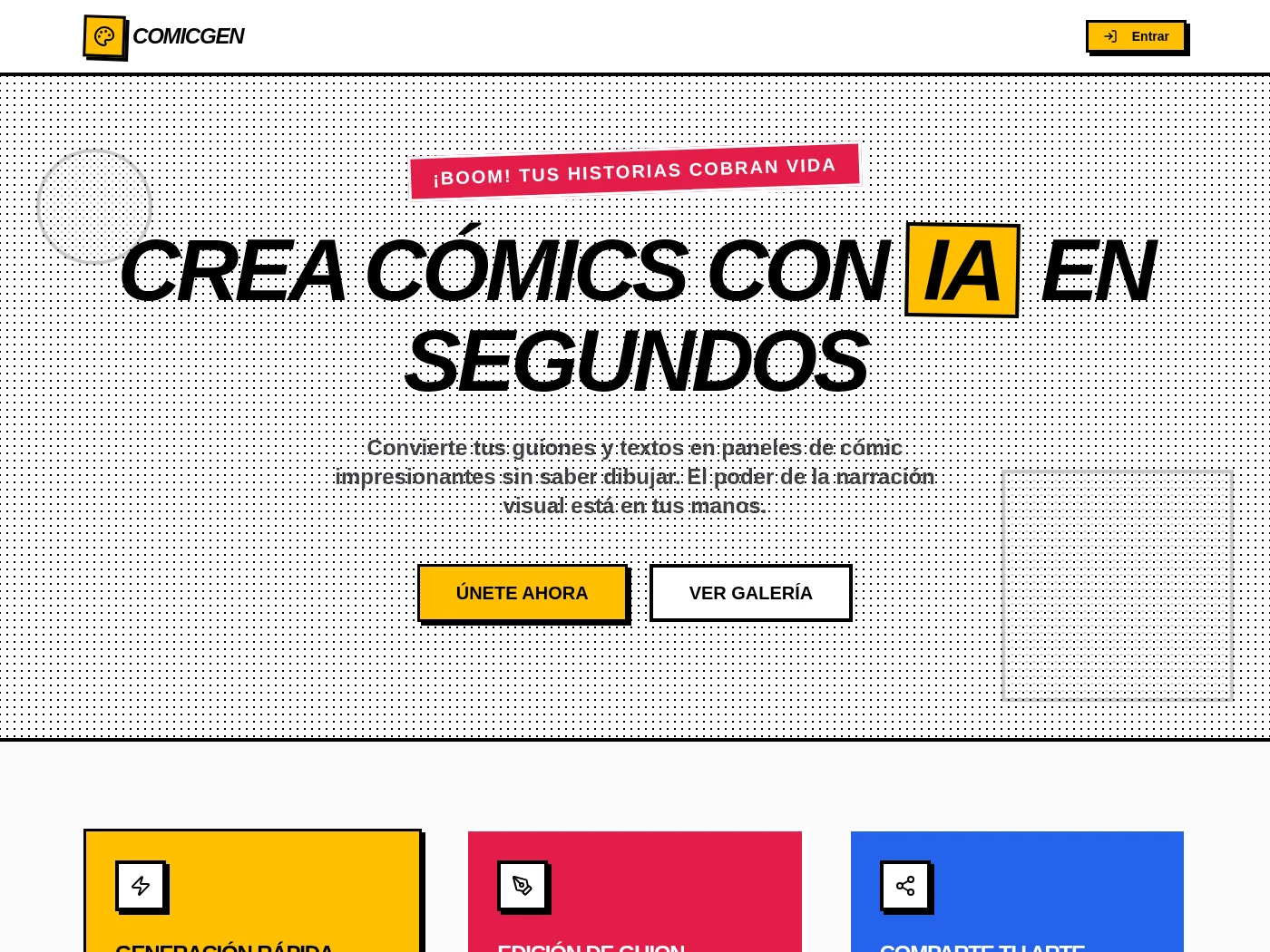 Comic Creator Page