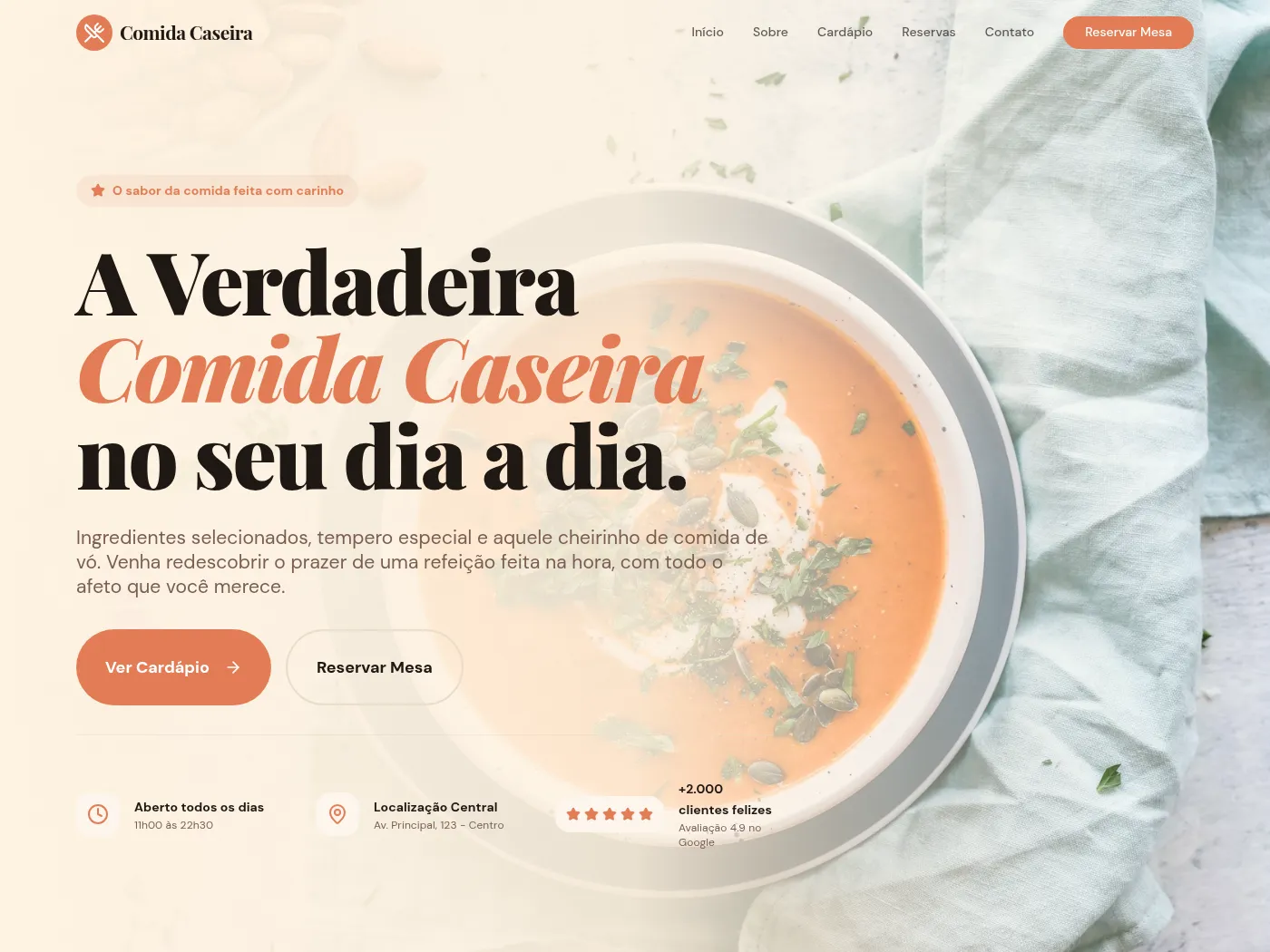 Comida Caseira Site
