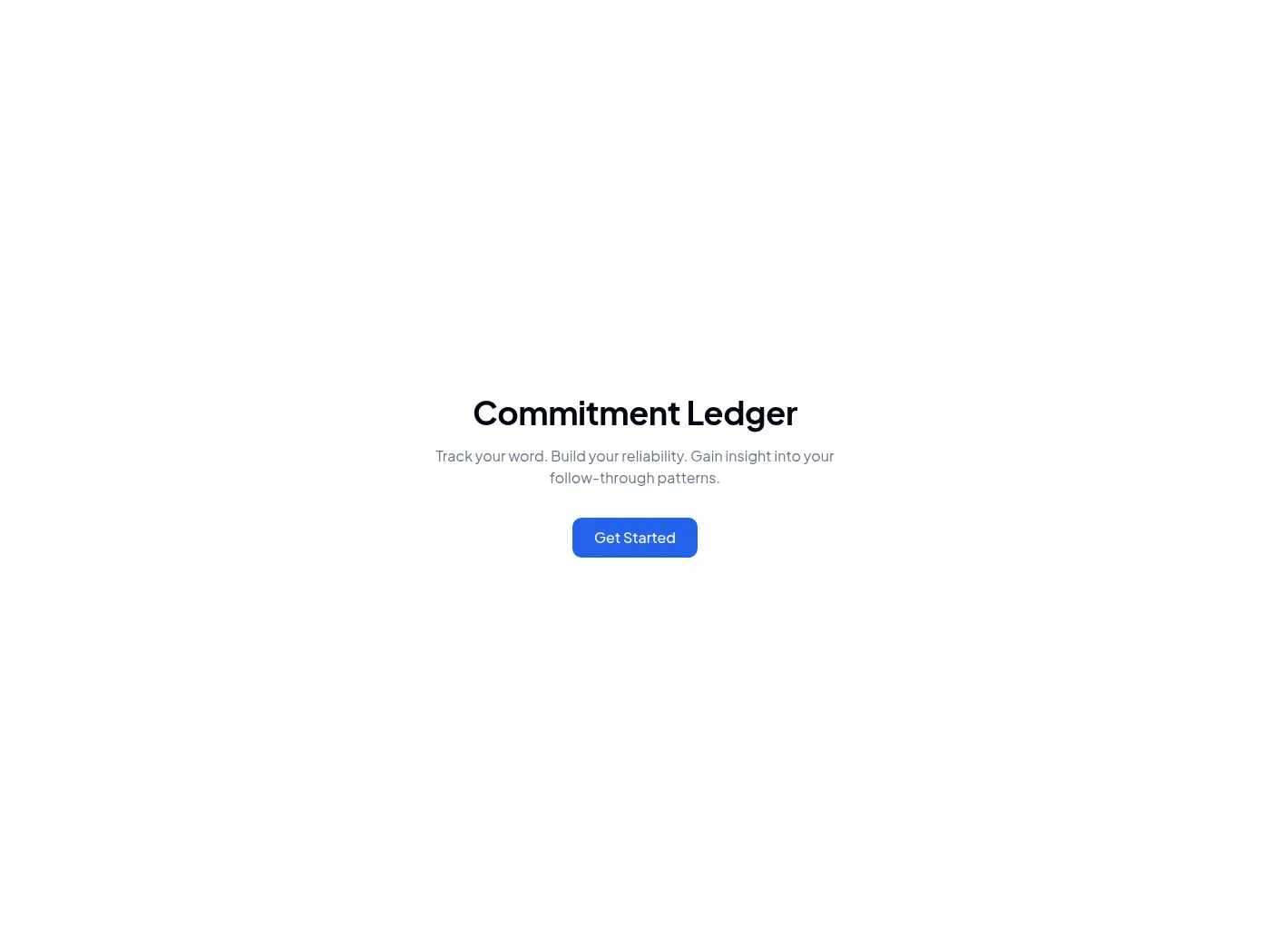 Commitment Ledger