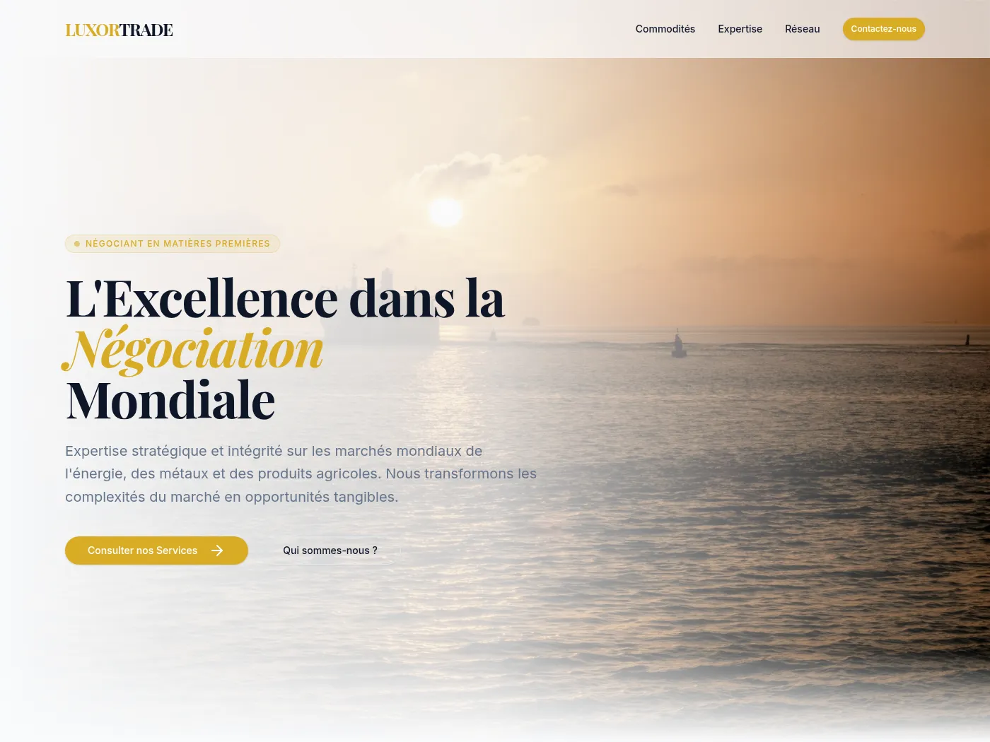 Commodities Broker Webpage