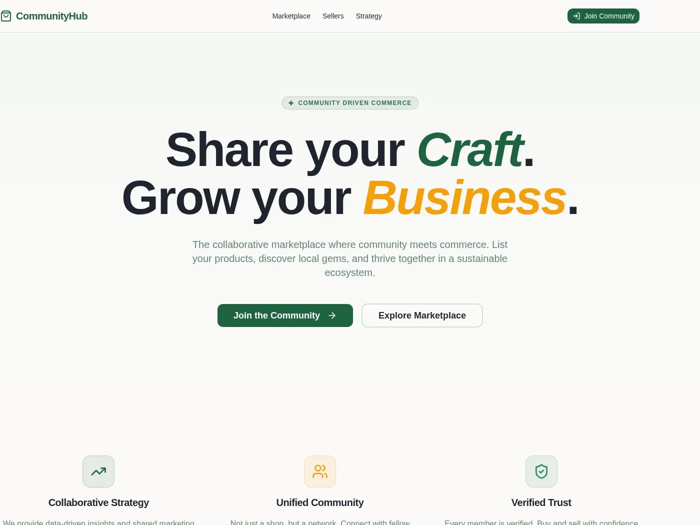 Community Commerce Hub