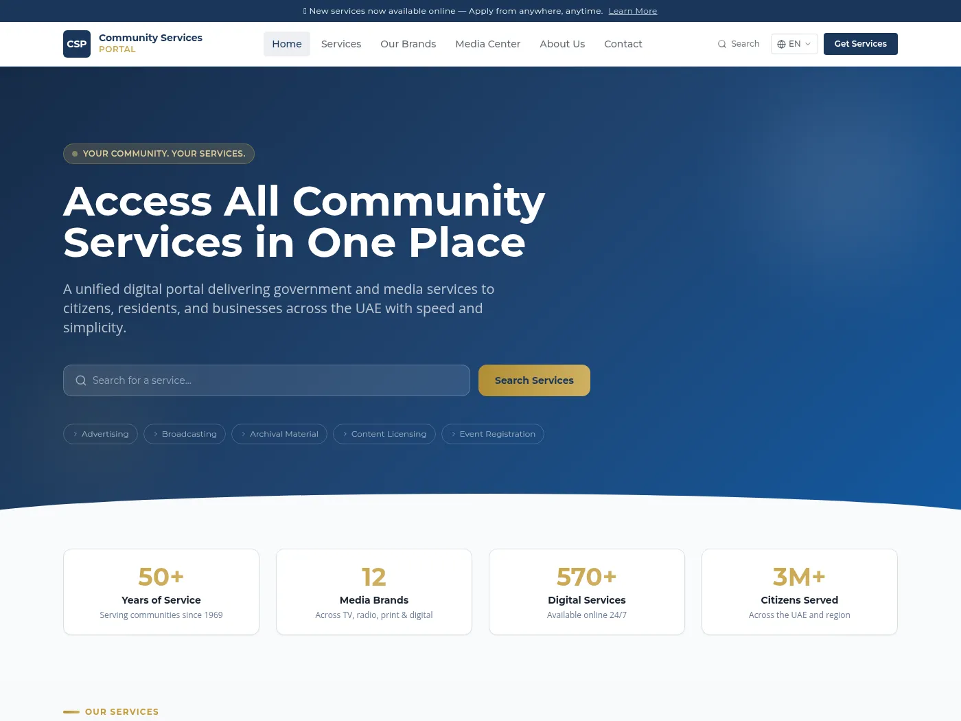 Community Services Portal
