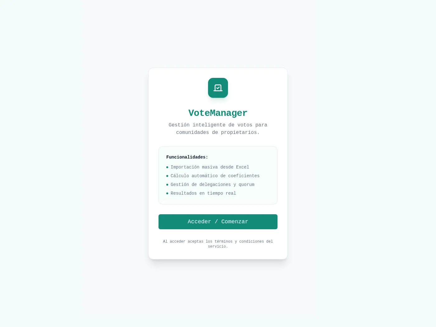 Comunidad Vote Manager