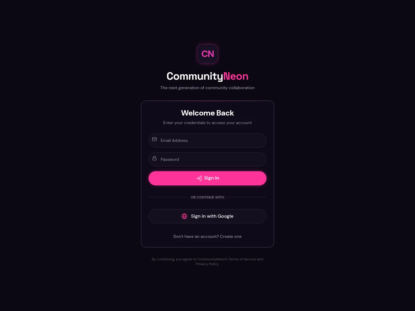 CommunityNeon Platform