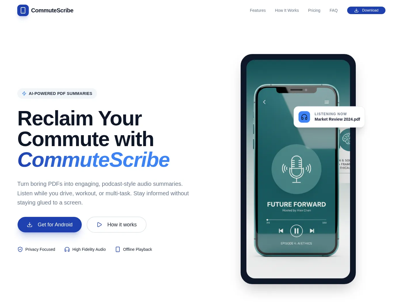 CommuteScribe Promo Site