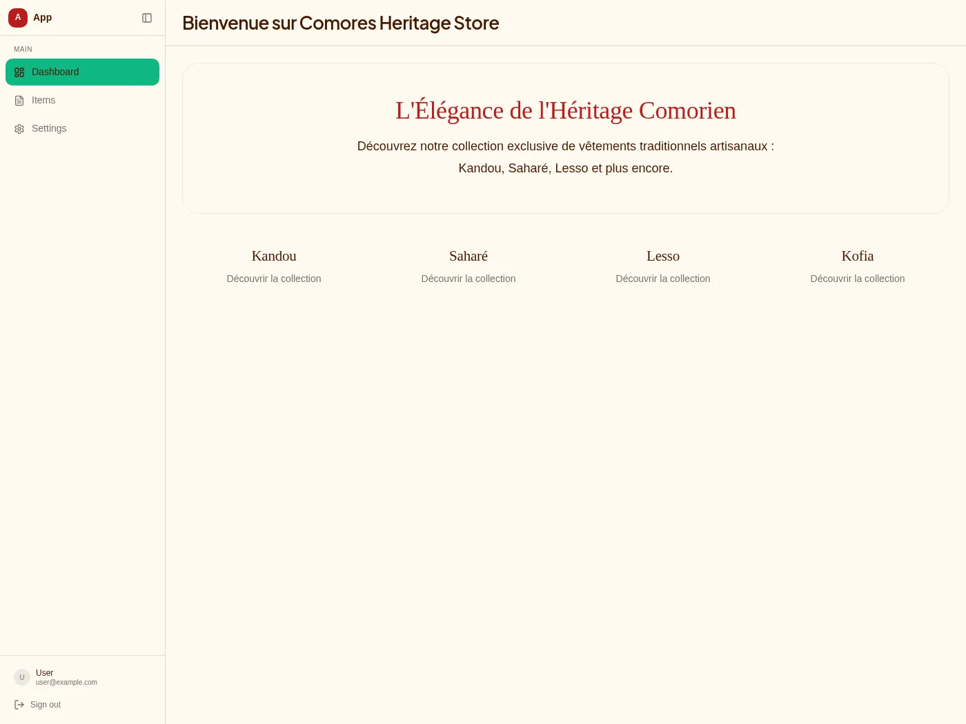 Comores Heritage Store