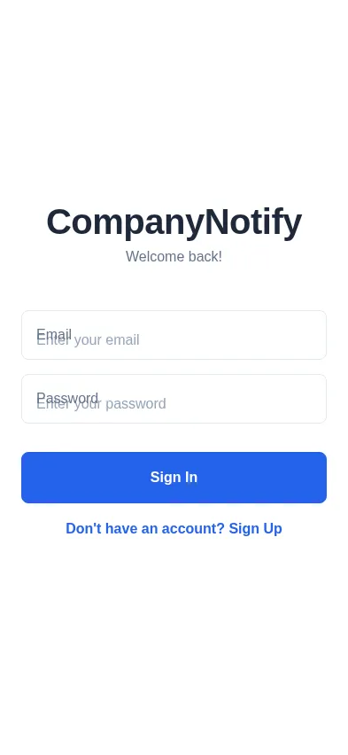 CompanyNotify Mobile App