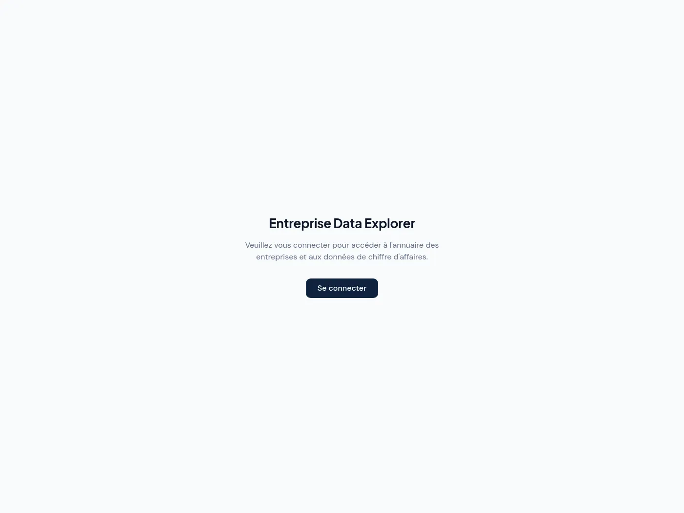 Entreprise Data Explorer