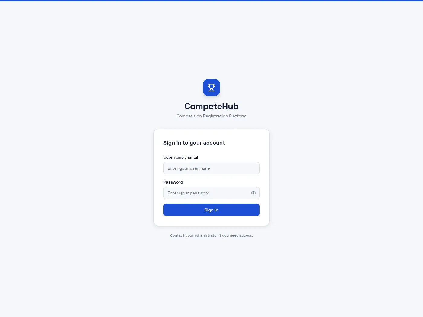 CompeteHub Registration