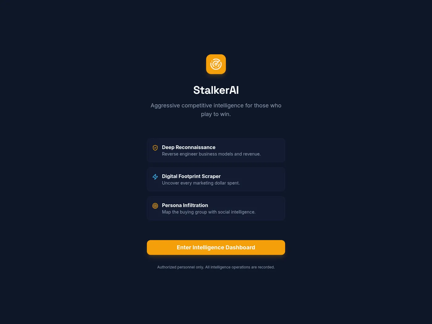 StalkerAI Competitor Dashboard