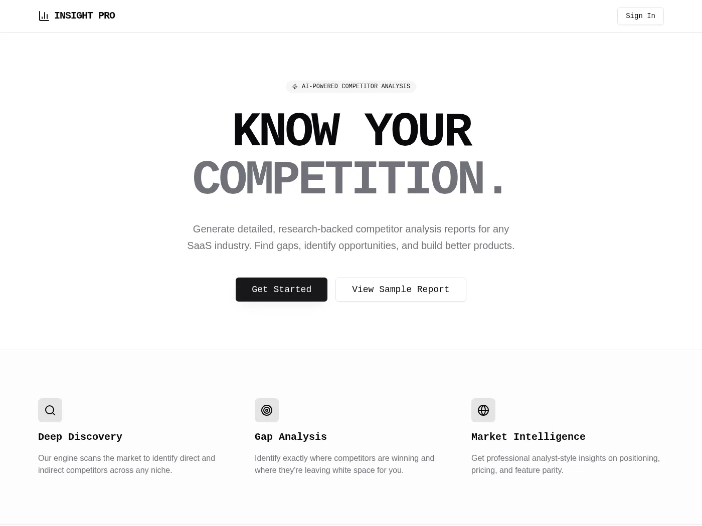 Competitor Insight Pro