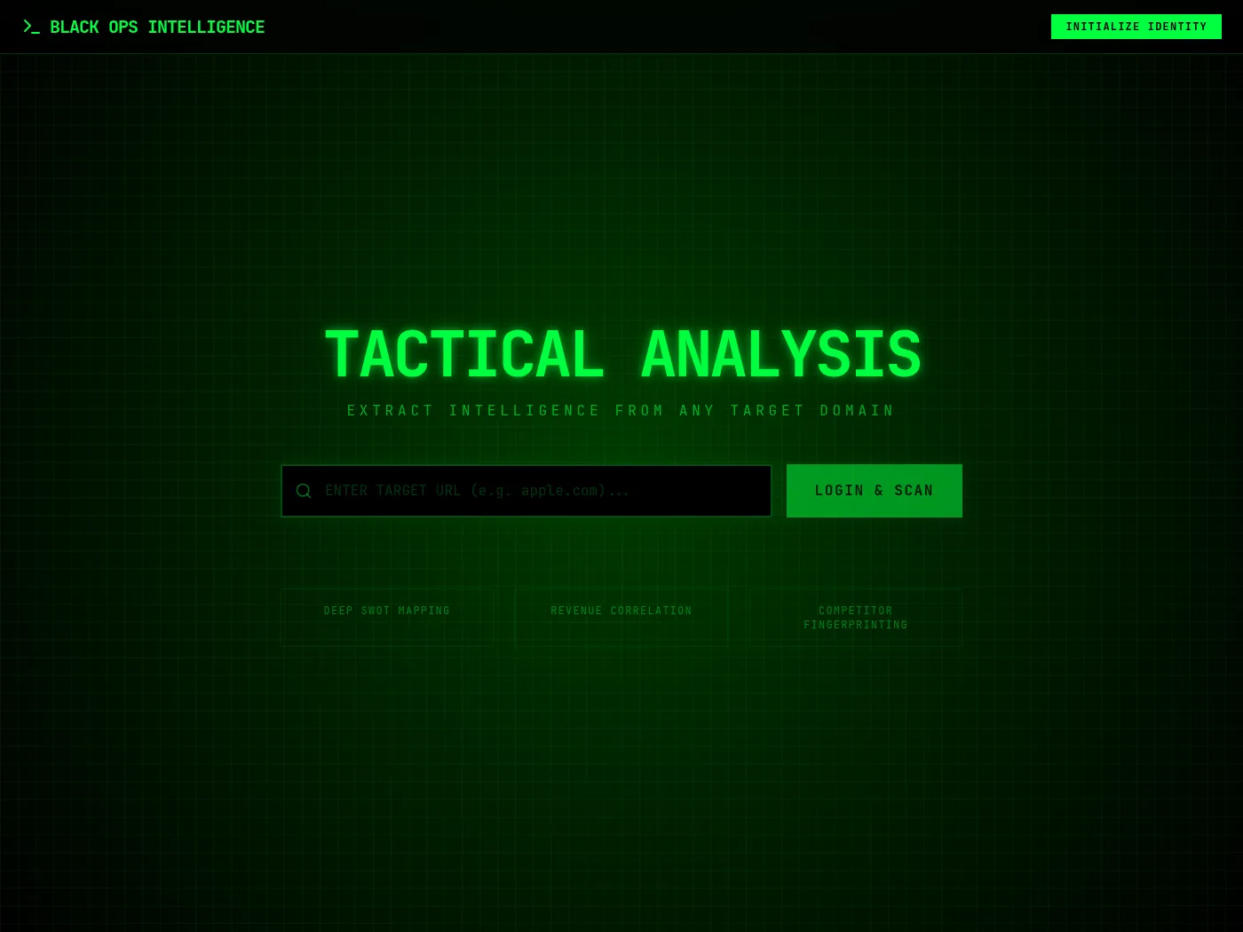 Black Ops Competitor Analyzer