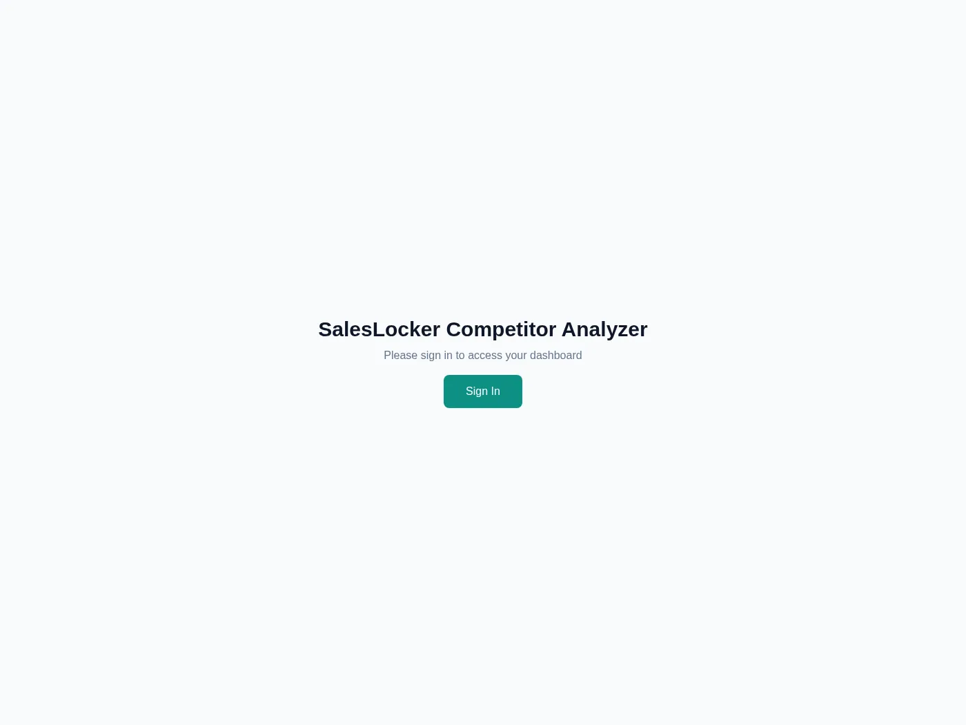 SalesLocker Competitor Analyzer