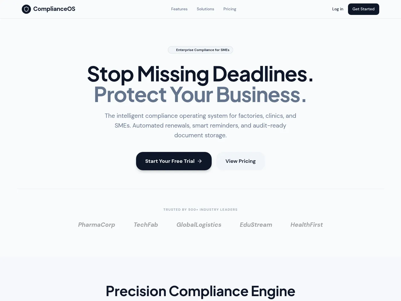 ComplianceOS Dashboard