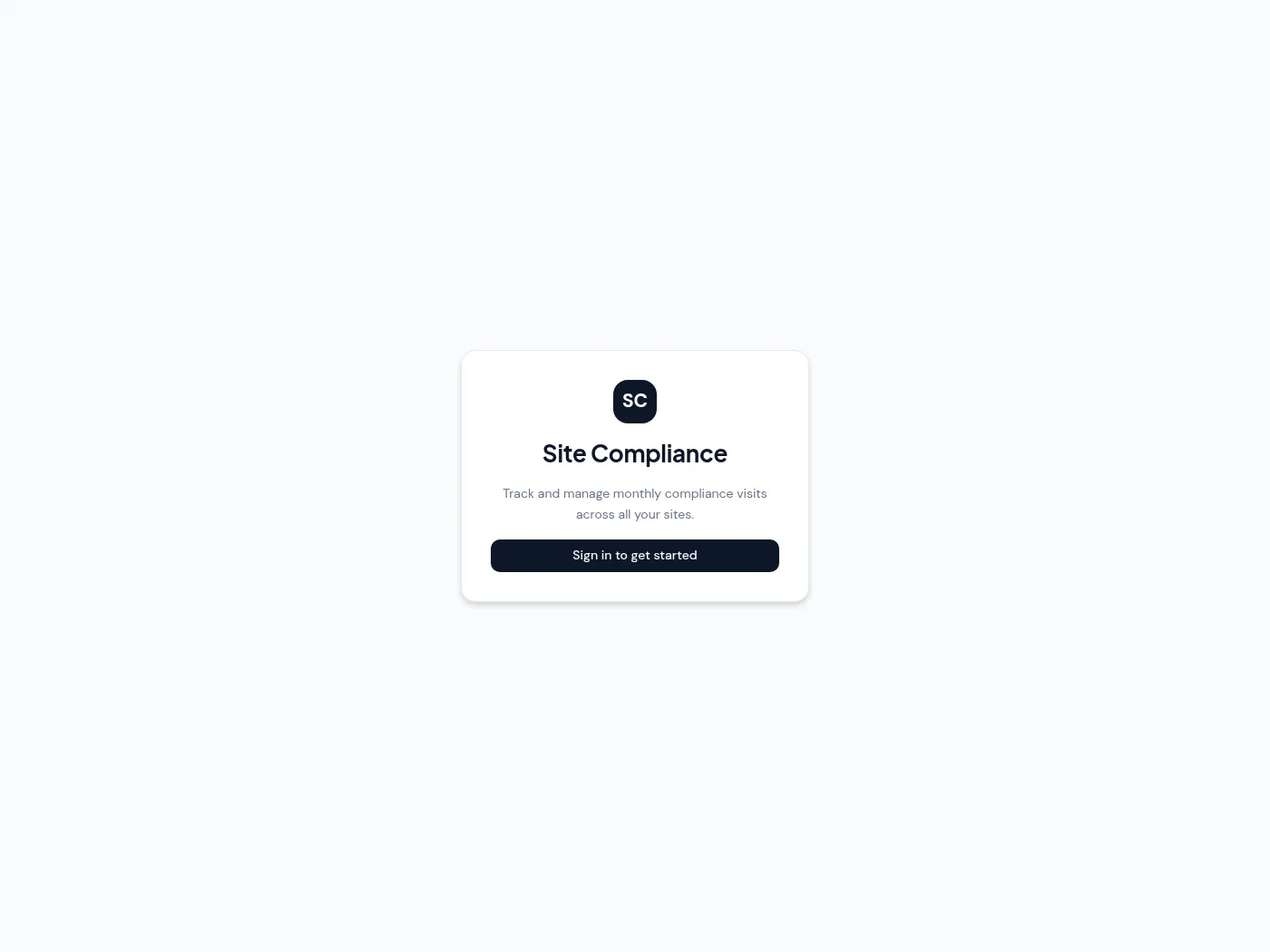Site Compliance Tracker