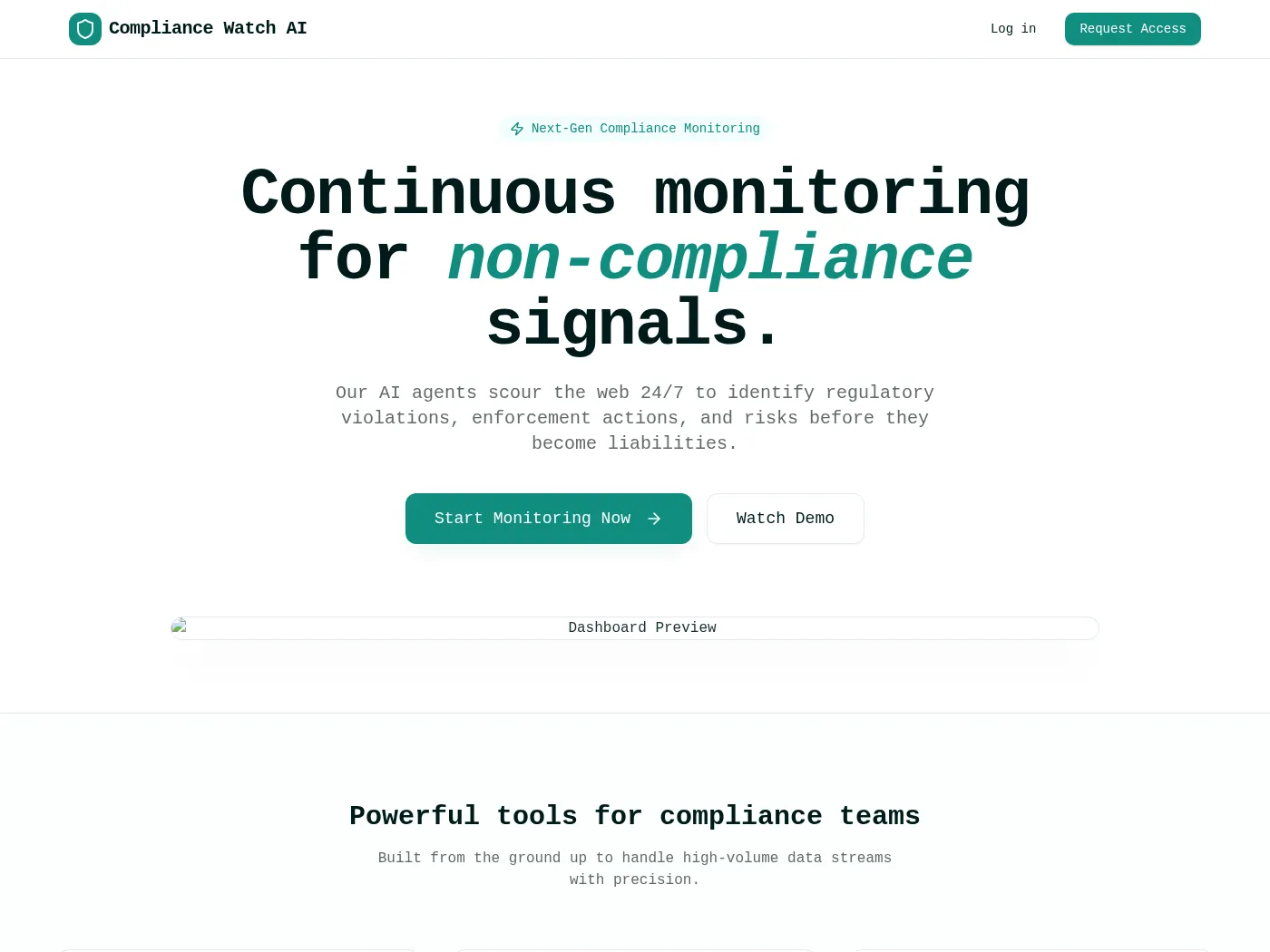 Compliance Watch AI Dashboard