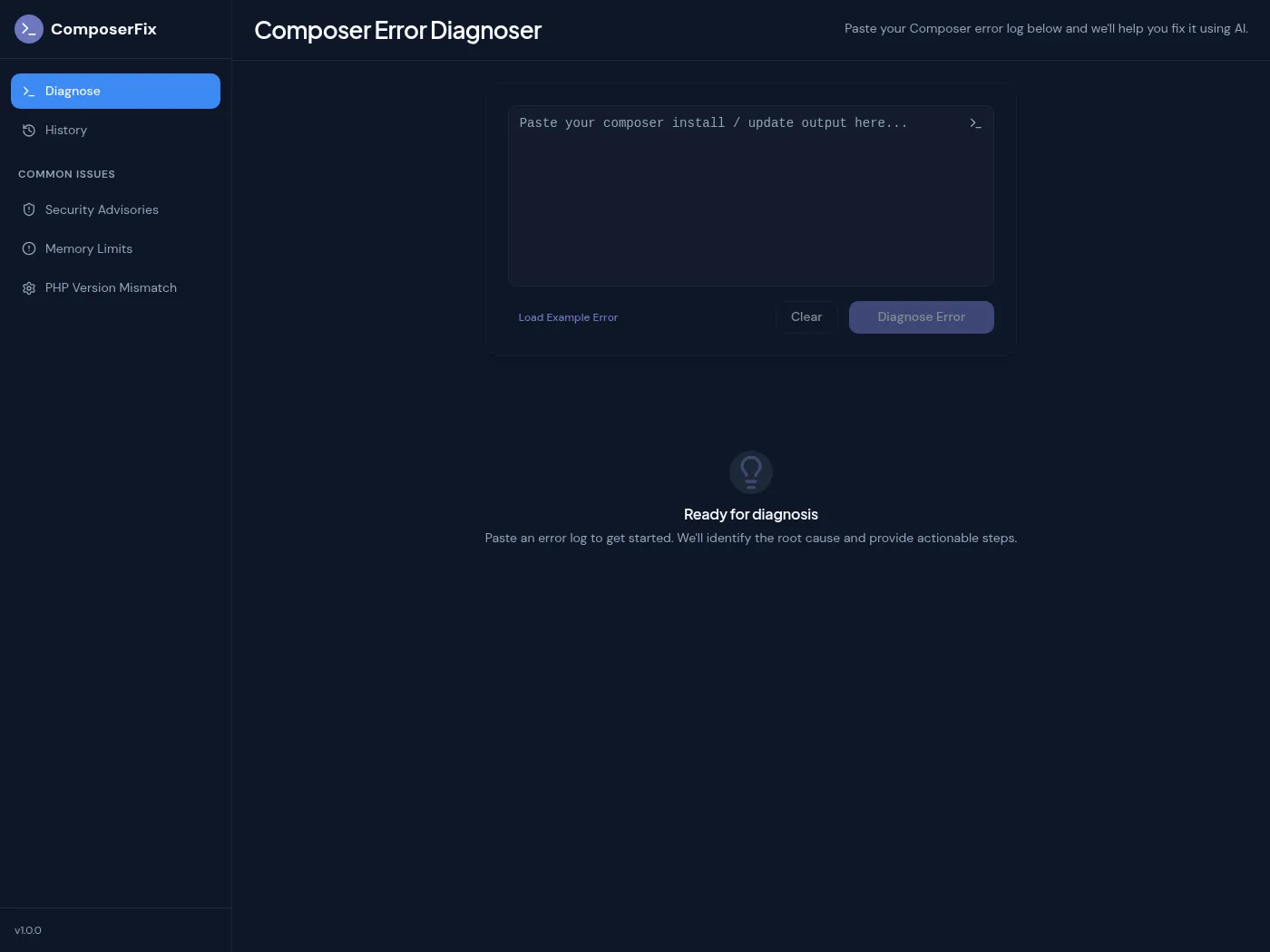 Composer Error Fixer
