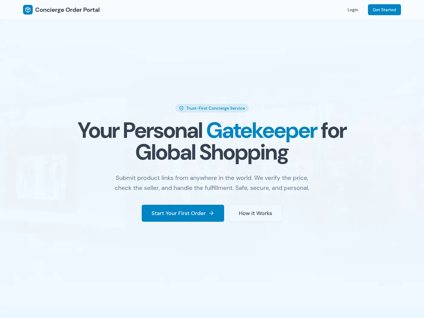 Concierge Order Portal