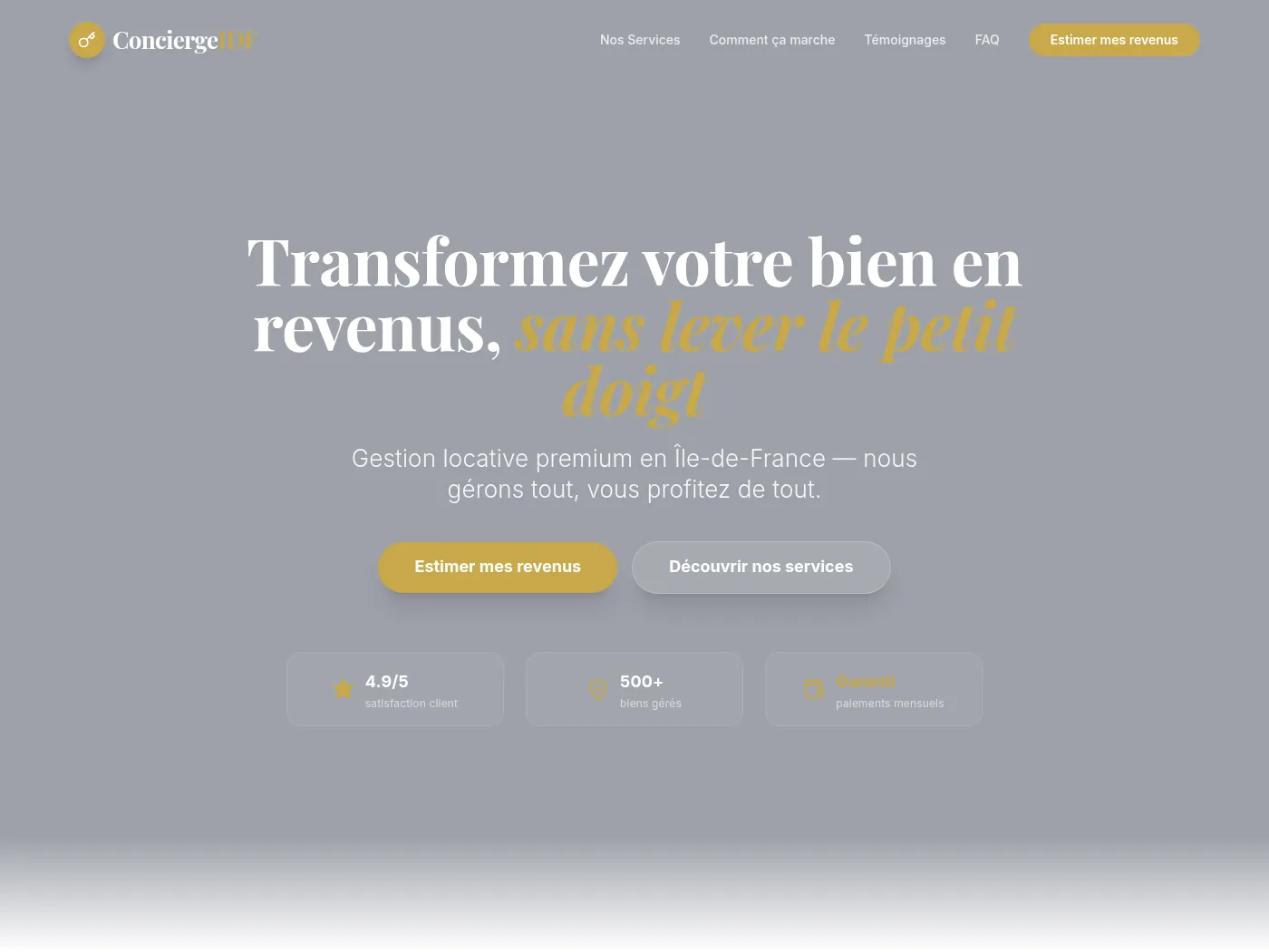 ConciergeIDF Luxe Web