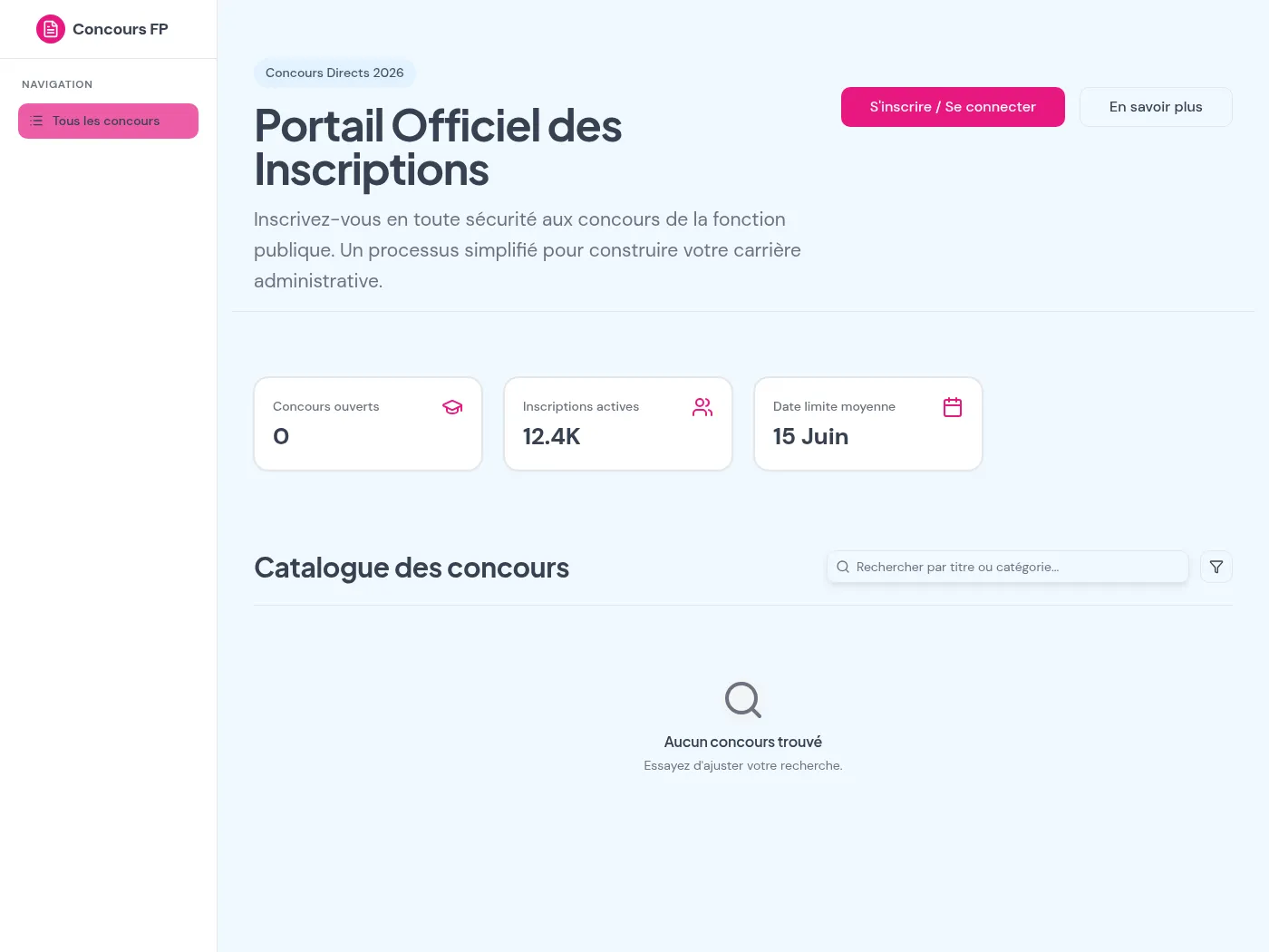 Fonction Publique Inscription