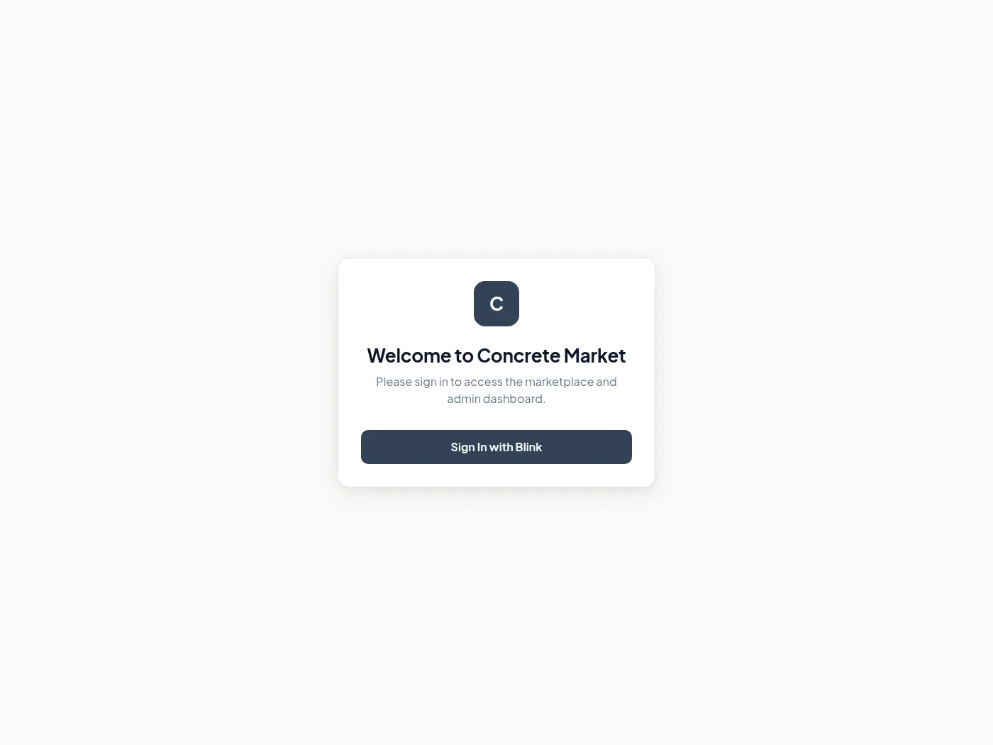 Concrete Marketplace Site
