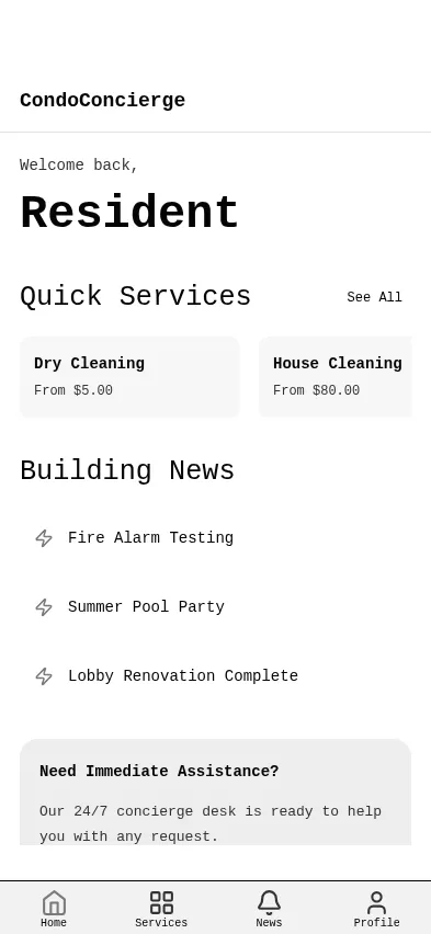 Condo Concierge App