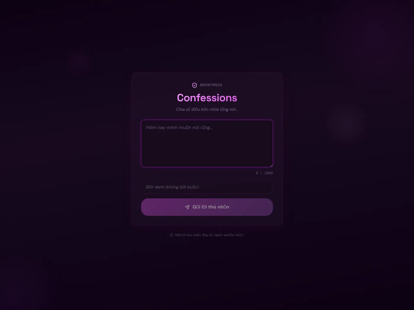 Confessions Glassbox