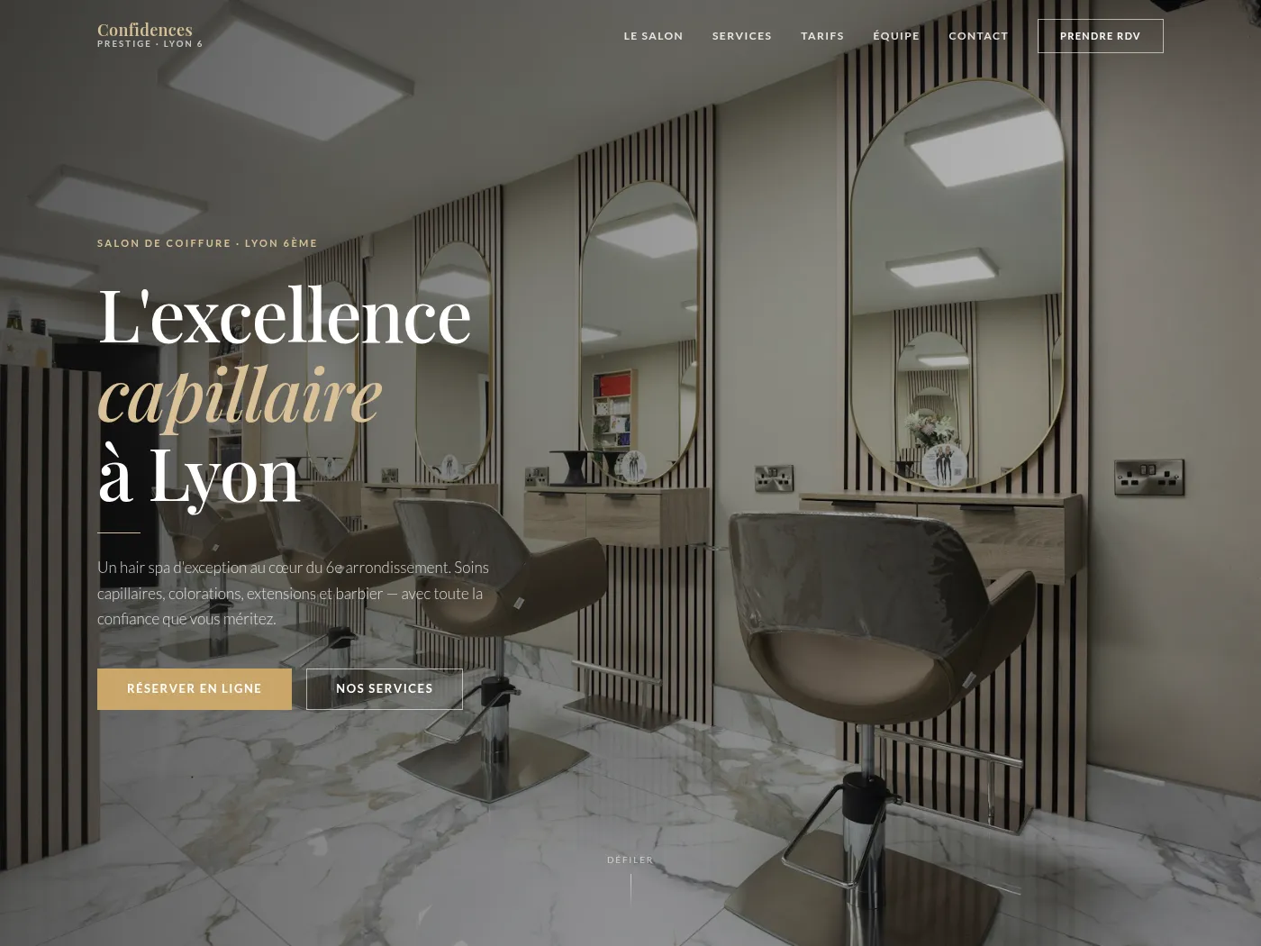 Confidences Prestige Web Redesign