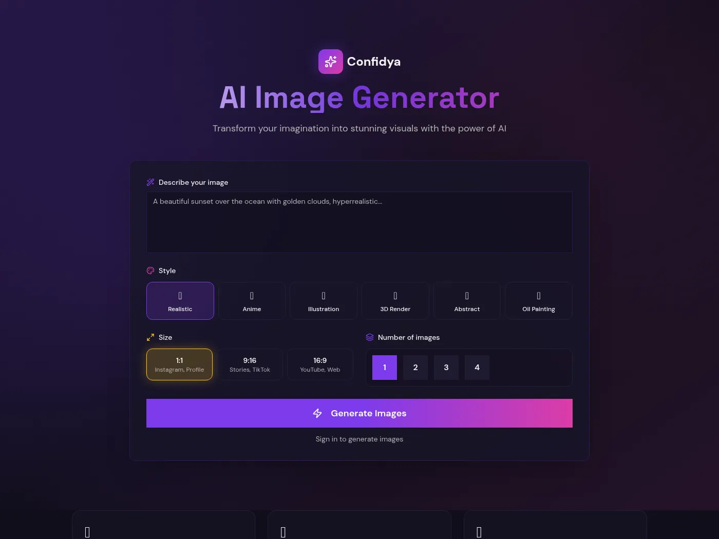 Confidya Image Generator