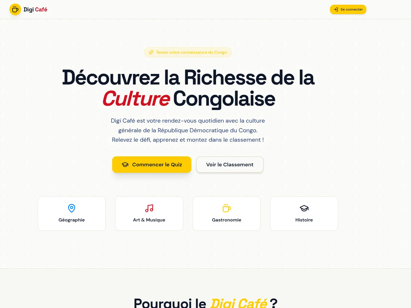 Digi Café RD Congo Quiz
