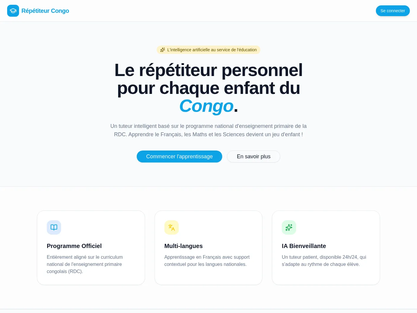 Congo Ed AI Tutor