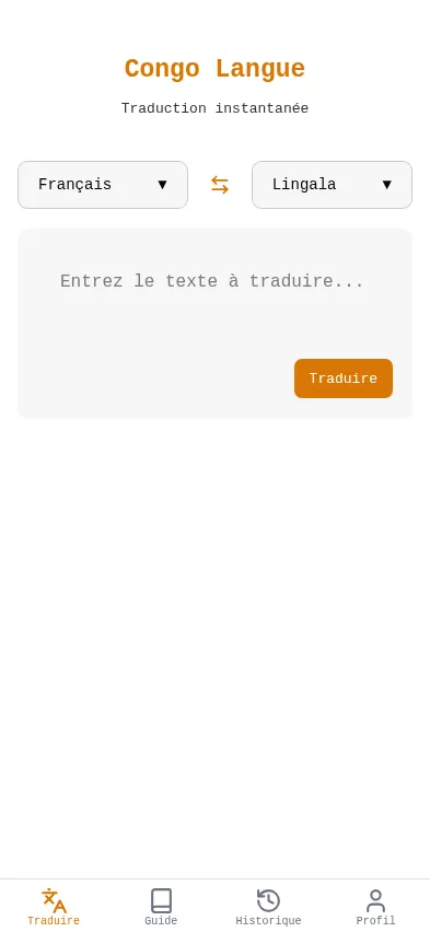 Congo Langue Instantané