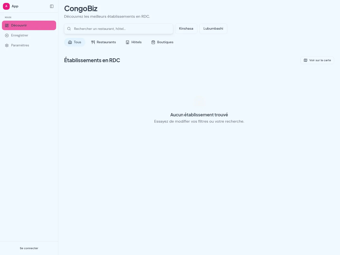 CongoBiz Directory Portal