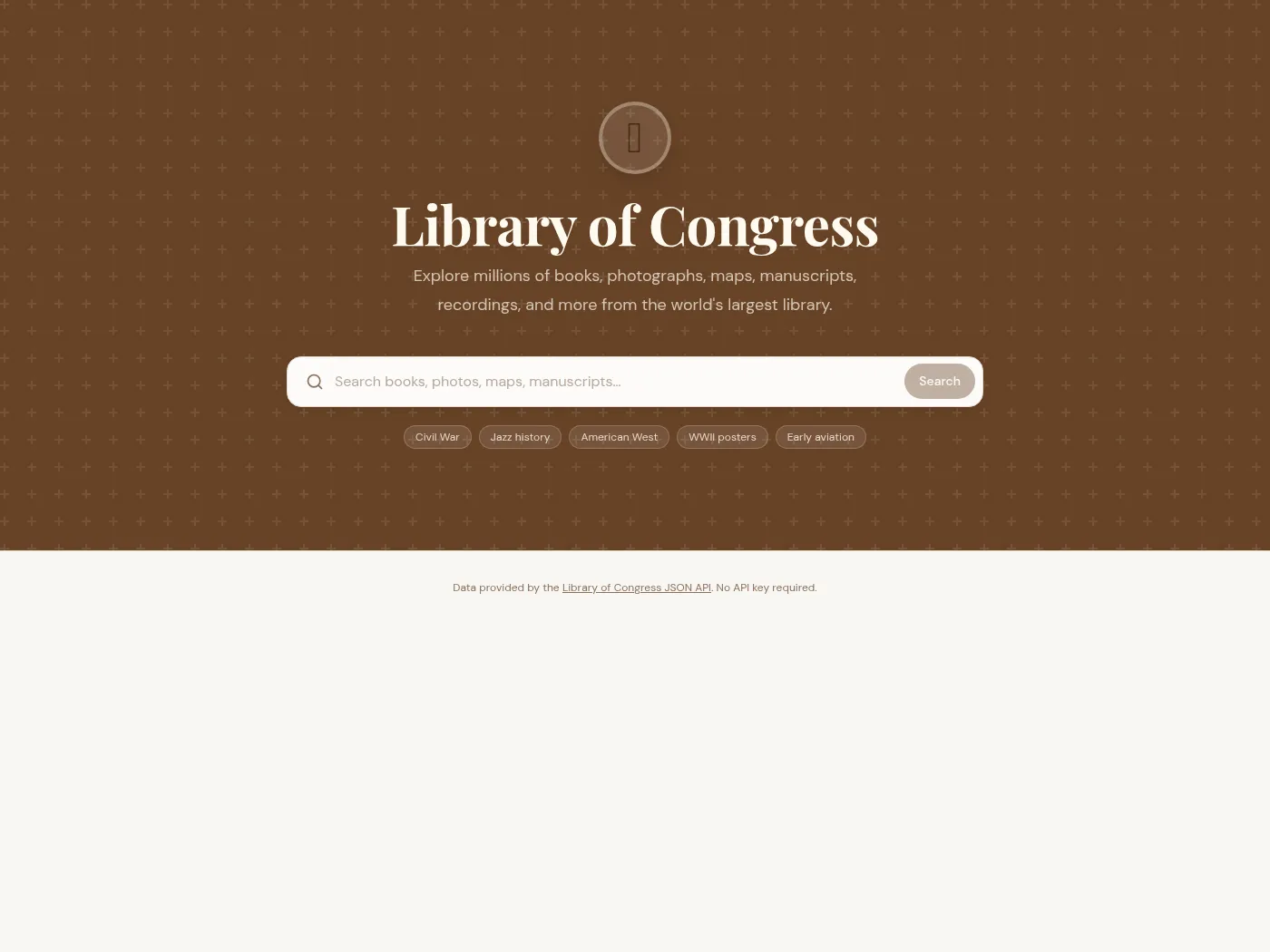 Congress Library Search